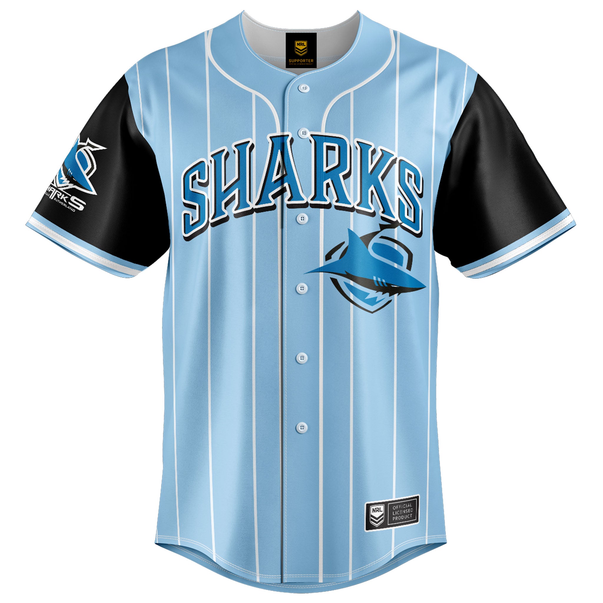 NRL Sharks 'Slugger' Baseball Shirt – Ashtabula NZ